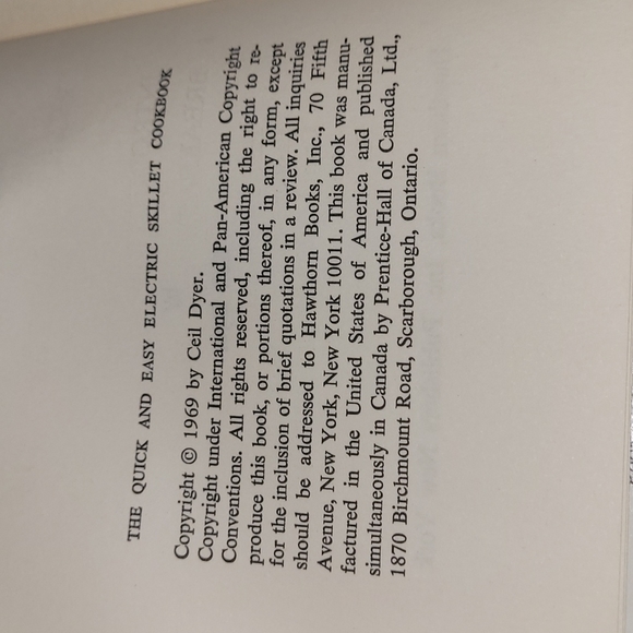 Other | Vintage 1969 The Quick And Easy Electric Skillet Cookbook By ...